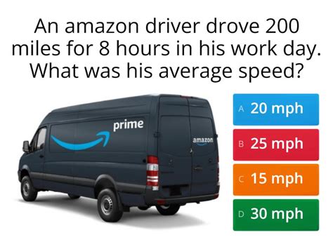 Calculating Speed Quiz