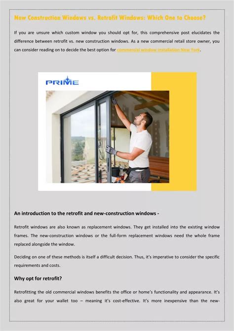 Ppt New Construction Windows Vs Retrofit Windows Which One To Choose Powerpoint Presentation