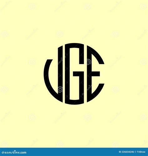 Creative Rounded Initial Letters Vge Logo Stock Vector Illustration