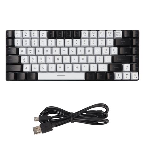 Gaming Keyboard Type C 84 Keys Rgb Backlit Ergonomically Curved Quiet