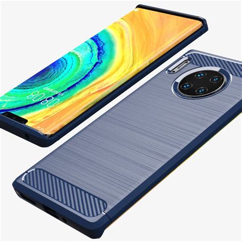 Case For Mate Pro Soft TPU Shockproof Cover Carbon Fiber Texture Brushed Cases For Huawei