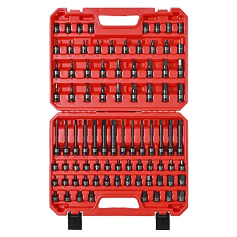 Casoman 84 Pieces 3 8 Dr Master Hex Bit Impact Socket Set Cr Mo Sae