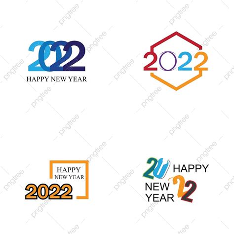 새해 복 많이 받으세요 2022 벡터 세트 일러스트레이션 디자인 템플릿 새로운 벡터 Png 일러스트 및 벡터 에 대한