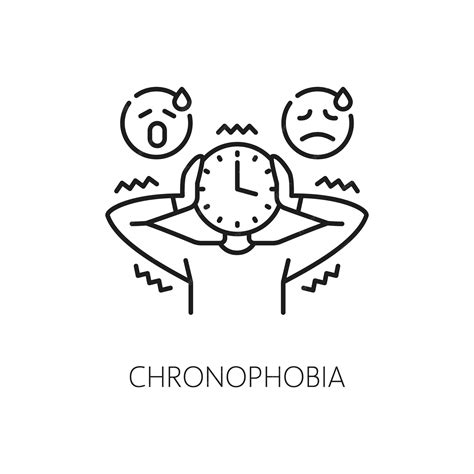 Premium Vector Human Chronophobia Phobia Mental Health Icon