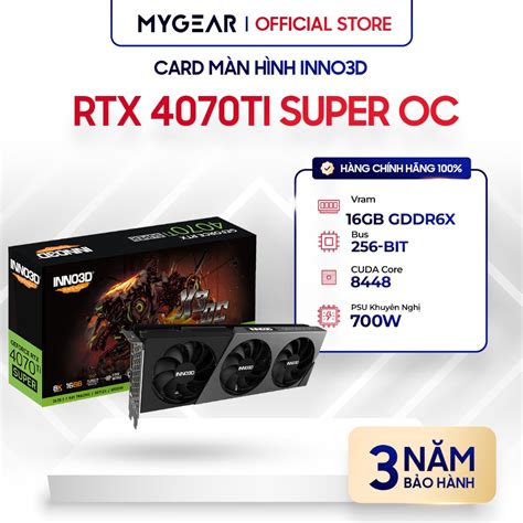 Card Màn Hình Vga Inno3d Geforce Rtx 4070ti Super X3 Oc 16gb Gddr6x