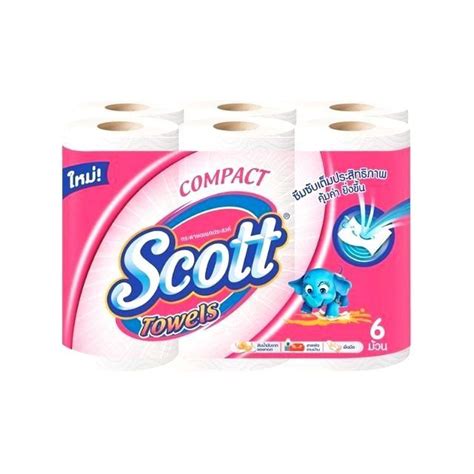 Scott Compact Towels สก็อตต์ คอมแพค โทเวล กระดาษอเนกประสงค์ แพ็คละ 6