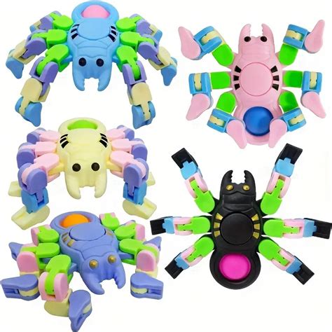 Funny Sensory Fidget Toys Robot Fidget Spinners Fidget Party Temu