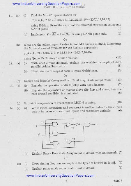 EC DIGITAL ELECTRONICS Nov Dec Question Paper University Question Papers