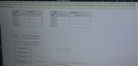 Solved Statistic And P Value Tatistic And