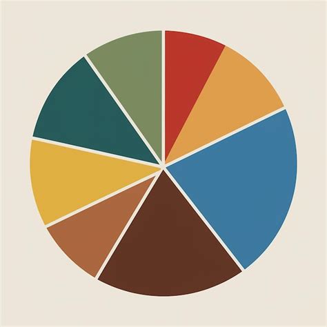 Premium Vector A Pie Chart With Various Segments Each Colored