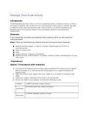Geologic Time Scale Activity New Docx Geologic Time Scale Activity Introduction Understanding