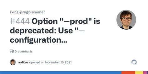 Option Prod Is Deprecated Use Configuration Production Instead