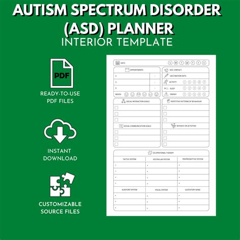 Autism Spectrum Disorder Asd Planner Amazon Kdp Interior T Inspire