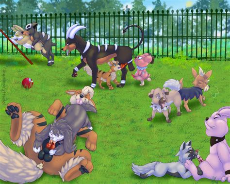 Rule 34 Arcanine Canine Cinnamonstrudel Cum Dog Park Female Feral