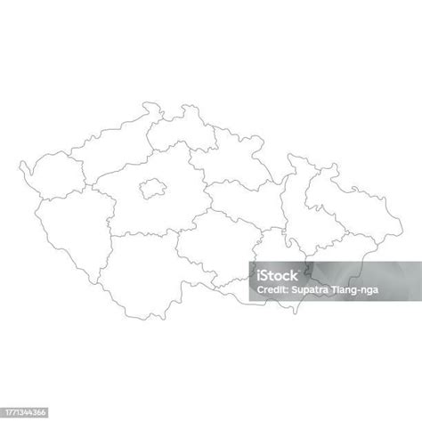 Carte De La Tchéquie Carte De La République Tchèque Dans Les Régions