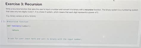 Solved Exercise 3 Recursion Write A Recursive Function That