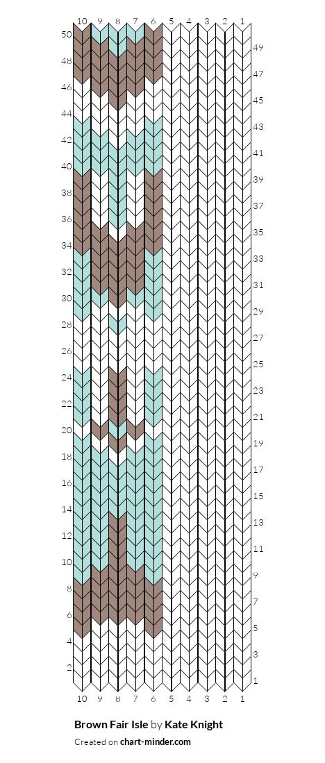 Brown Fair Isle By Kate Knight Chart Minder