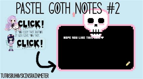 Rainmeter Skin Notes Pastel Goth By Skinsrainmeter On Deviantart