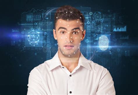 Face And Fingerprint Detection Concept Stock Photo Image Of Digital Glow