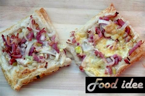 Bladerdeeghapjes Met Spek En Ui Food Idee