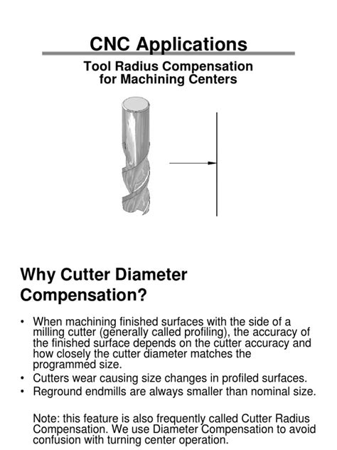 cutter compensation example pdf machining tools