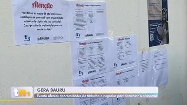 TEM Notícias 1ª Edição Bauru Marília Gera Bauru evento oferece