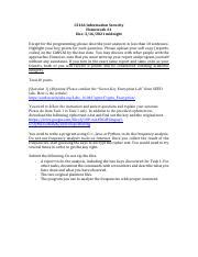 CS166 HW1 Pdf CS166 Information Security Homework 1 Due 2 16 2021