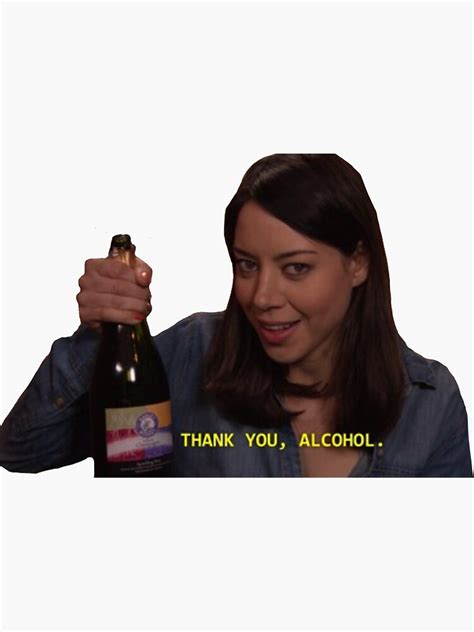 Thank You Alcohol Sticker For Sale By Bellpitkin Redbubble