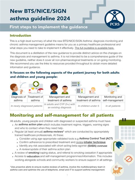 New Asthma Guidelines First Steps Pdf Asthma Clinical Medicine