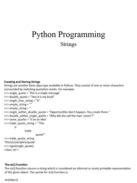 Python Programming For Polytechnic 4 Pdf String Computer Science