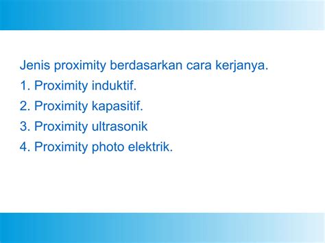 Proximity Sensor Dan Cara Kerja Sensor Proximity Ppt