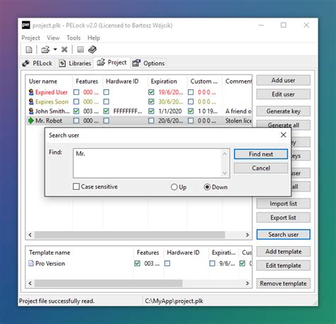 pelock screenshots — exe protector for windows applications