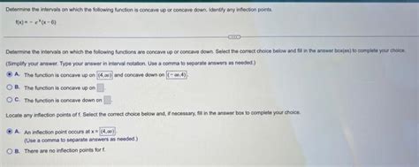 Solved Fx−exx−6 Determine The Intervals On Which The