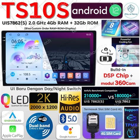Jual Ts10 Uis7862 Android Head Unit Qled Real Dsp Chip Build In Kota Denpasar Felixtech