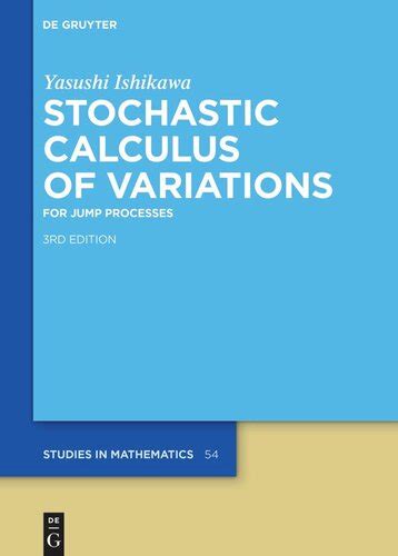 Stochastic Calculus Of Variations For Jump Processes Pdfepub Version