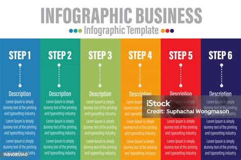 6 포인트 6 단계 또는 목록 다이어그램의 6 단계 옵션 프로세스 레이아웃 템플릿의 오름차순 인포 그래픽 요소 벡터 0명에 대한