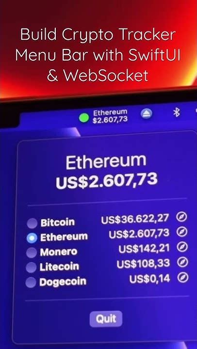 Realtime Crypto Tracker Menu Bar Macos App With Swiftui And Websocket