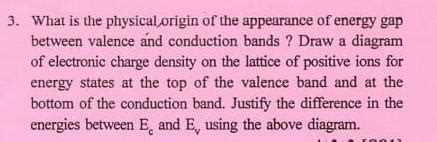 Solved What Is The Physical Origin Of The Appearance Of Chegg