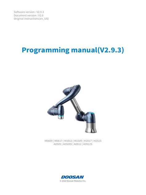 Doosan Robotics Programming Manual V293 V26 En Pdf Port