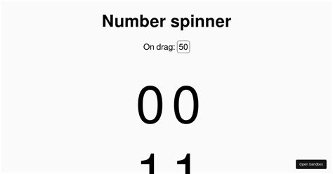 Number Spinner Codesandbox
