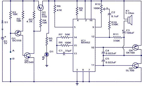 Liquid Or Water Sensor Circuit With Alarm