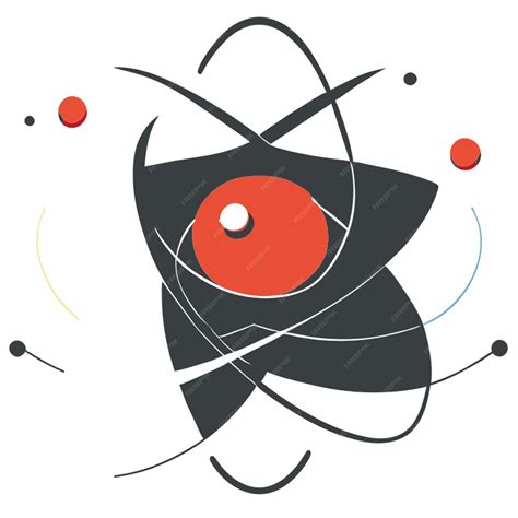 Electron Movement Visualization Vector Illustration Flat 2 Premium Ai