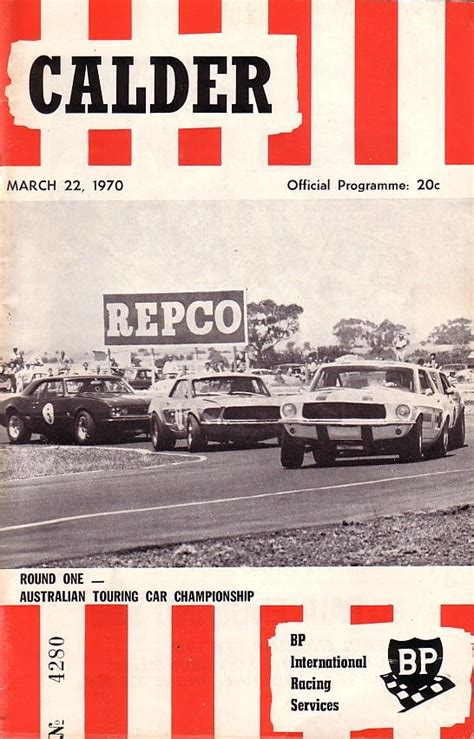 1970 Australian Touring Car Championship Programmes The Motor Racing