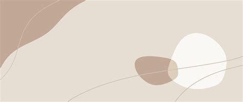 Minimal Abstract Background Vector Illustration Soft Earth Tone Pastel