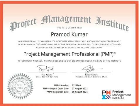 I Am Glad To Share My Project Management Certification Pmp Which I Achieved Pramod Kumar Pmp