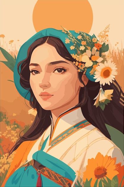 Premium Vector A Flat Illustration Of Woman With Summer Vibes