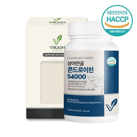 비카인 상어연골 콘드로이친 54000 600mg X 120정 비카인