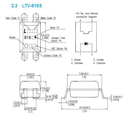 LTV 816S TA1 C光宝贴片高速光耦SOP 4 光电光耦合器 光耦 维库电子市场网