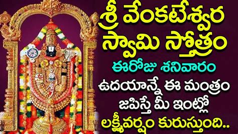 శ్రీ వేంకటేశ్వర స్తోత్రం శనివారం రోజున ఈ పాట వింటే మీ అప్పులన్నీ