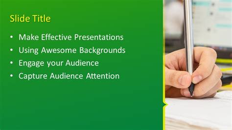 Writing Powerpoint Backgrounds